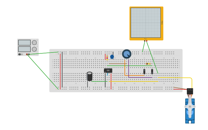 Circuit Design Servo Tester Using Ic 555 Tinkercad