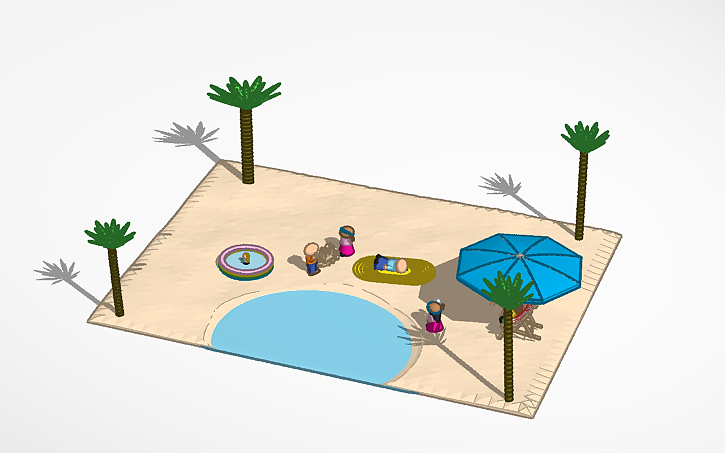 3D design Copy of Summer Beach - Tinkercad