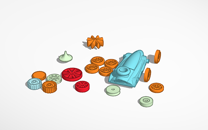 3D design Baloon Dragster V5 - Tinkercad