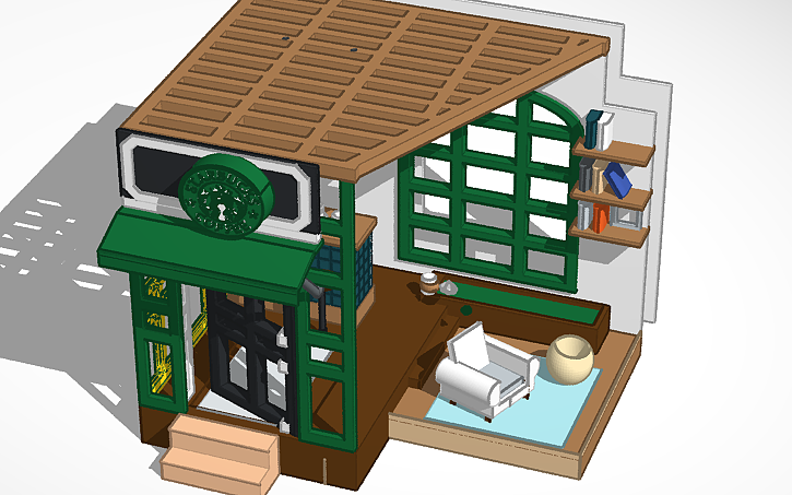 3D design Starbucks Cafe - Tinkercad