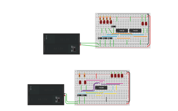 Circuit design Encoder and Decoder - Tinkercad