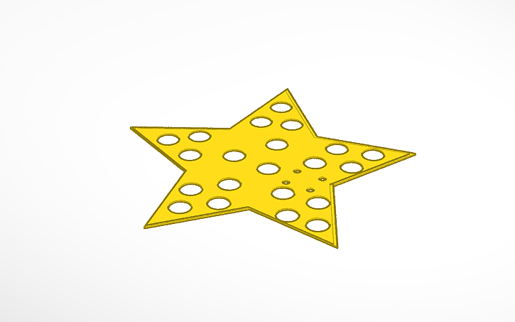 3D design Pixel Star - Tinkercad