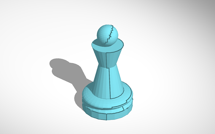 3D design Chess piece - Tinkercad