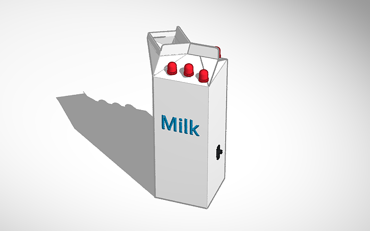 3D design Cartón de leche - Tinkercad