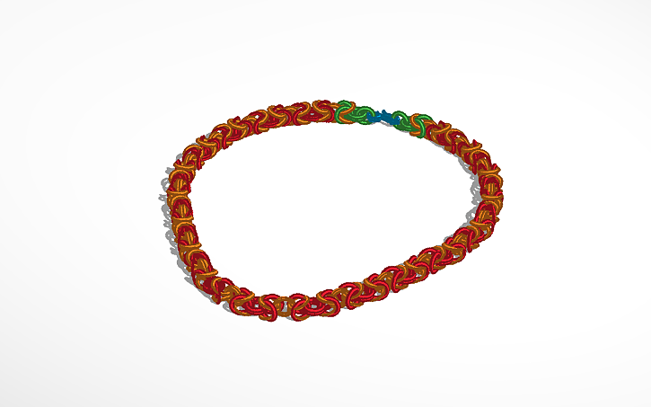 3D design Necklace Byzantine Chain - Tinkercad