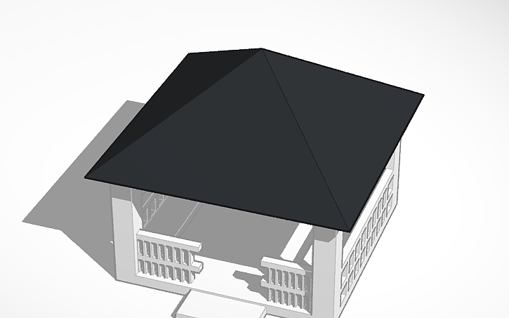 3D design Gazebo(Çardak) - Tinkercad