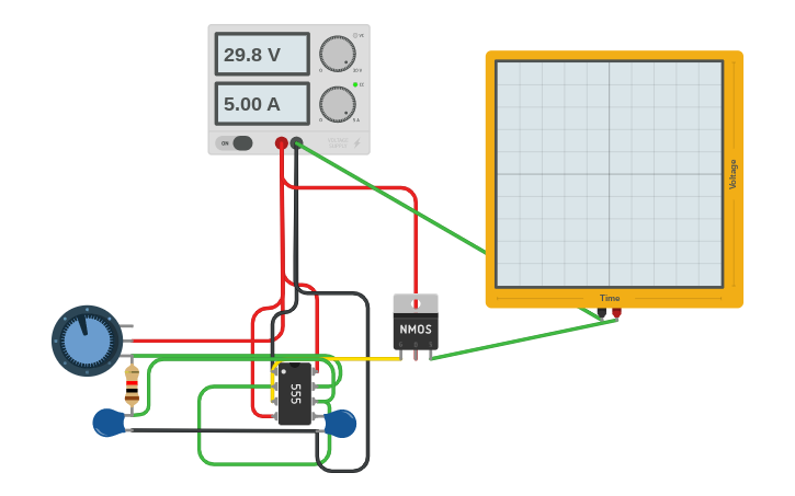 Circuit design pwm motor controller - Tinkercad
