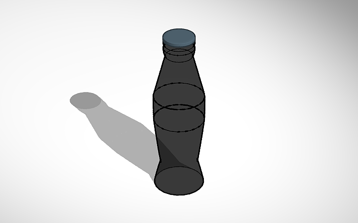 3D design coke bottle - Tinkercad