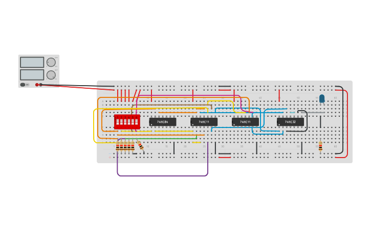 Circuit design Multiplexor de 4 a 1 - Tinkercad