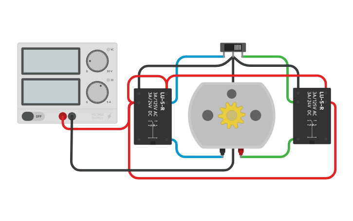 Circuit Design Motors Direction Control Using Relay Tinkercad