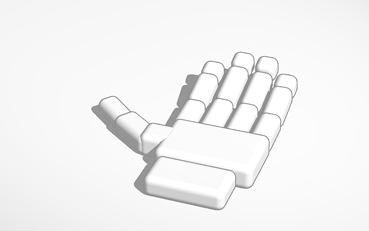 3D design Keyboard-Controlled Hand - Tinkercad