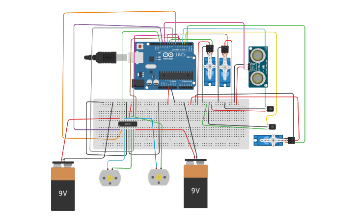 Circuit design TRUCK CODE - Tinkercad