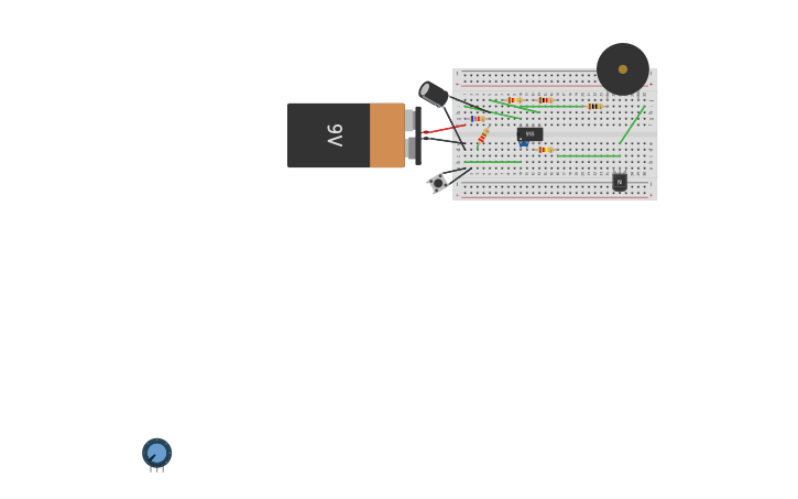 Circuit design Amplificador de audio - Tinkercad