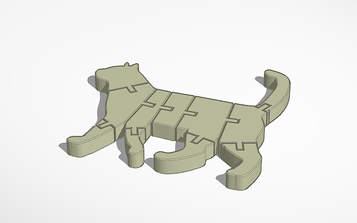 3D design Flexi Cat - Tinkercad