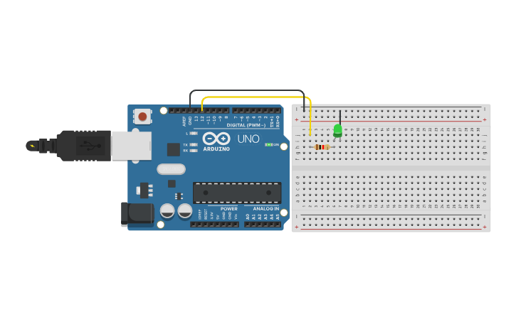 Circuit design 01 Basic - Blink (Arduino) - Tinkercad