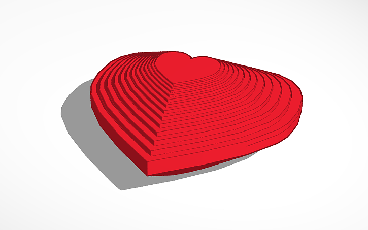 3D design heart - Tinkercad