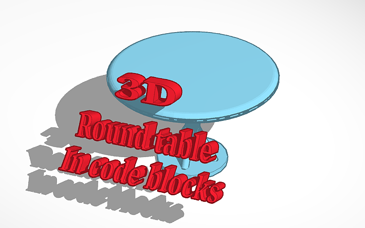 3D design 3d round table - Tinkercad