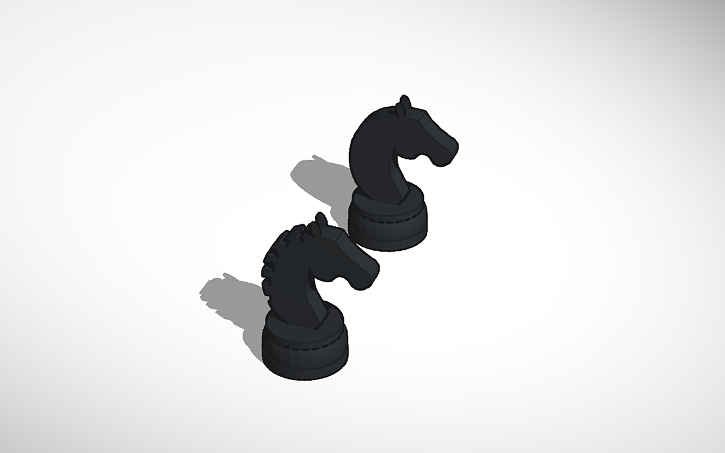 3D design Chess Knight - Tinkercad