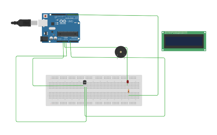 Circuit Design Temperature Monitoring Tinkercad