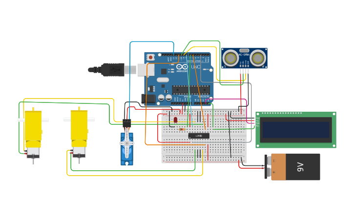Circuit design arduino robot with L293 driver( activity day 9-1 ...