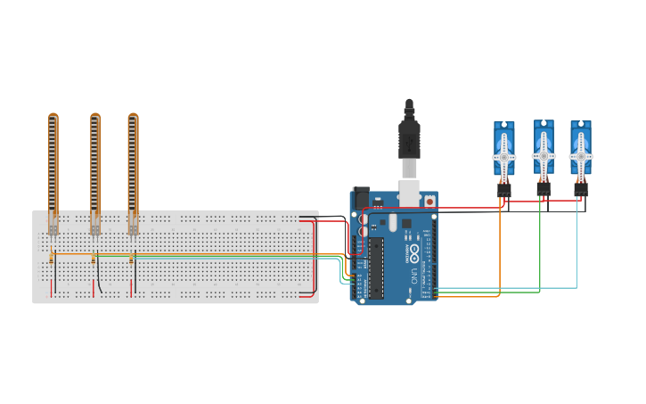 Circuit design Mobile Robotics CLAW - Tinkercad