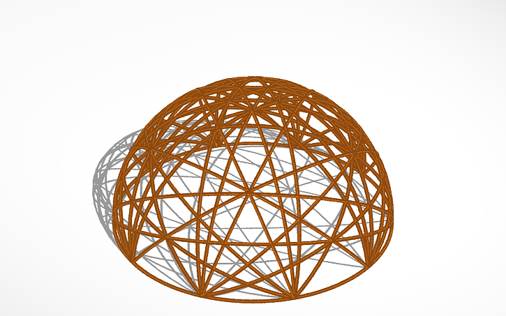 3D design geodesic dome star - Tinkercad