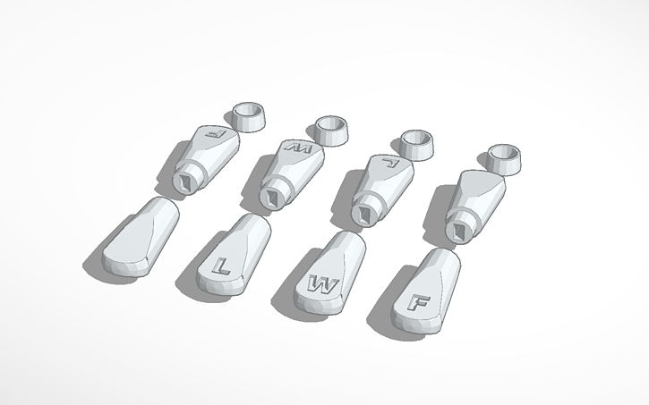 3D design MGB Roadster MK1 Toggle Switch Caps - Tinkercad