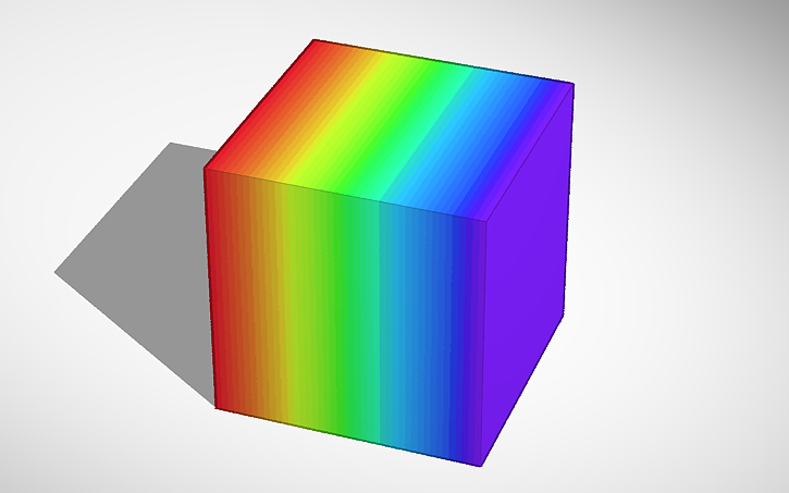 3D design even MORE terrific rainbow gradient - Tinkercad