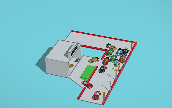 3D design F1 track(morning race) - Tinkercad