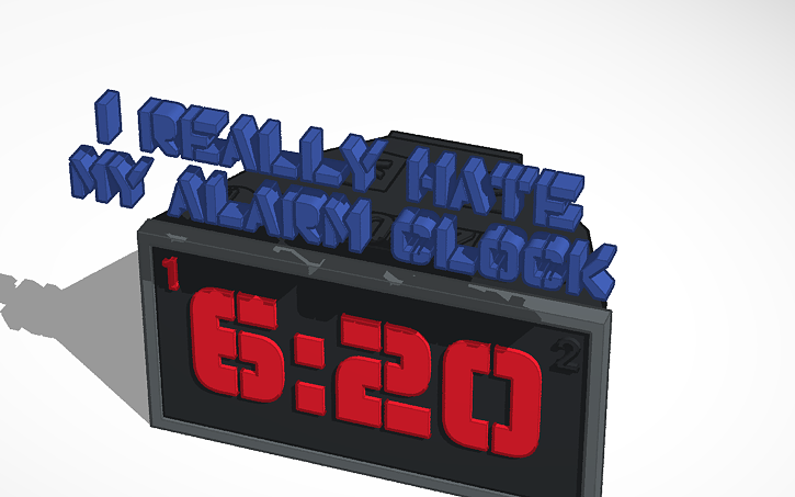 3D design Electric Alarm Clock - Tinkercad