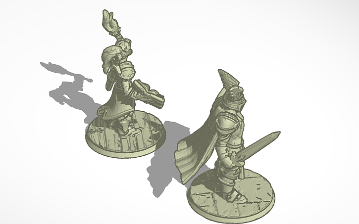 3D design Heroforge paladin and explorer - Tinkercad