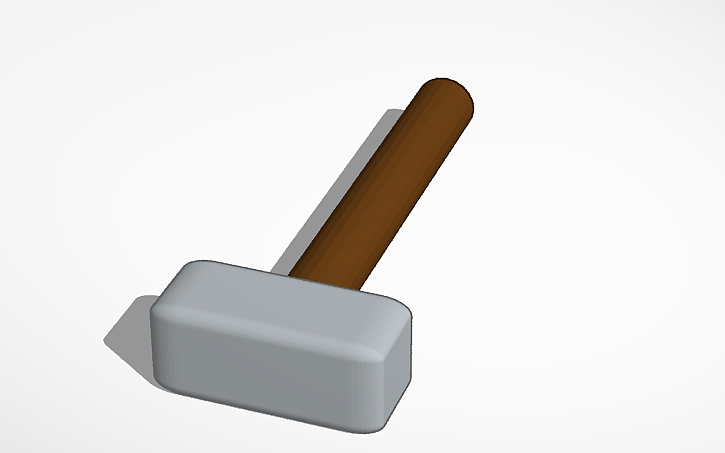 3D design hammer - Tinkercad