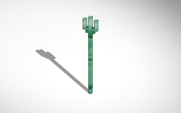 3D design Minecraft Trident - Tinkercad