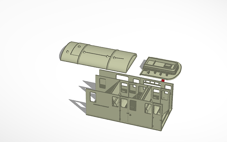 3D design 1:32 GWR Collet Coach Section 4 of 4 - Tinkercad