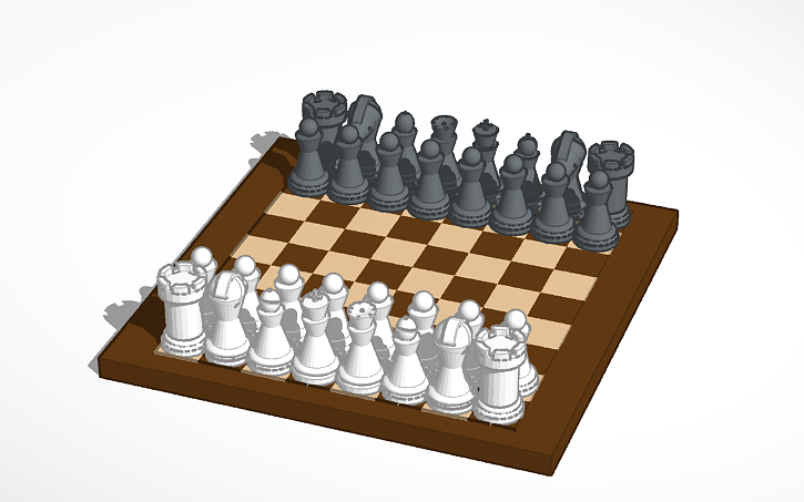 3D design Chess board - Tinkercad