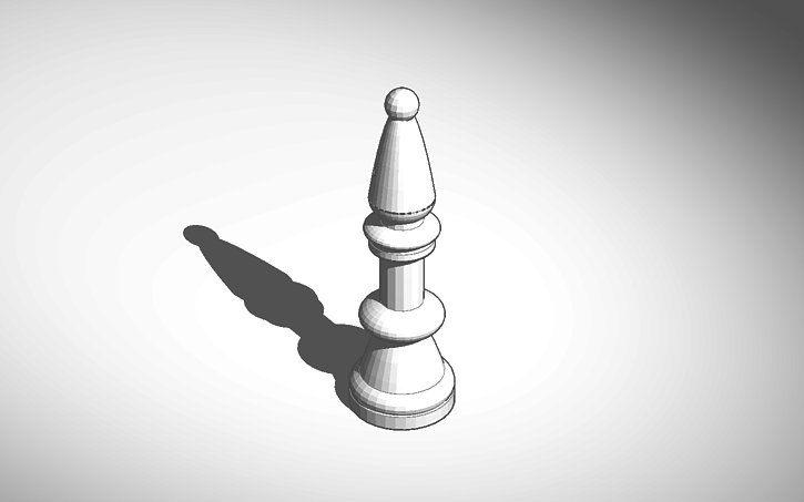 3D design Bishop (Realistic) - Tinkercad