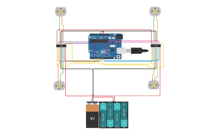 Circuit design Vehicle - Tinkercad