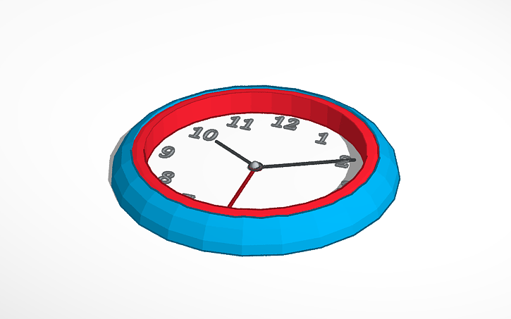 3D design Clock - Tinkercad