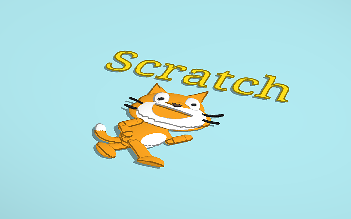 3D design Copy of Light Up a Story with Code Challenge: SCRATCH_CAT ...