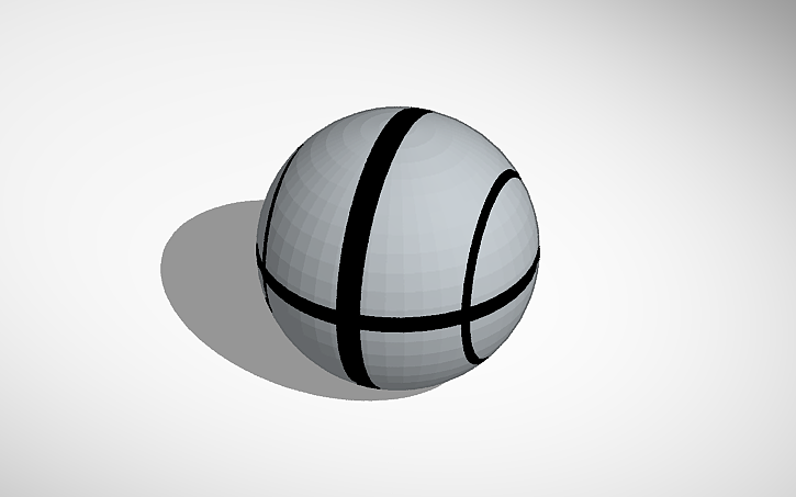 3D design BasketBall Template - Tinkercad