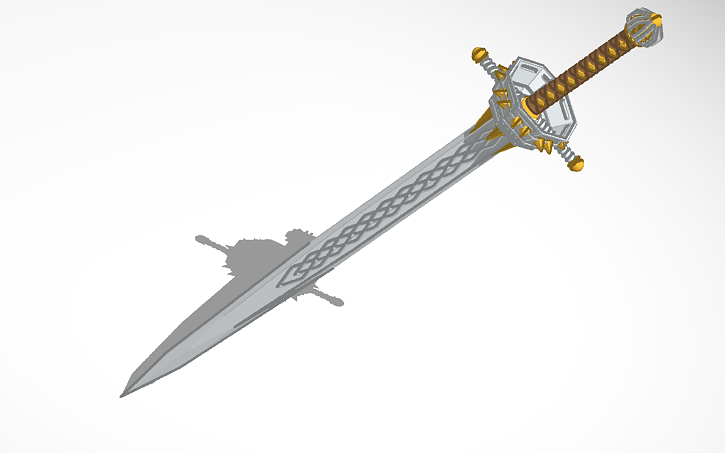 3D design Fantasy Elven Heavy Rapier - War Dancer - Tinkercad