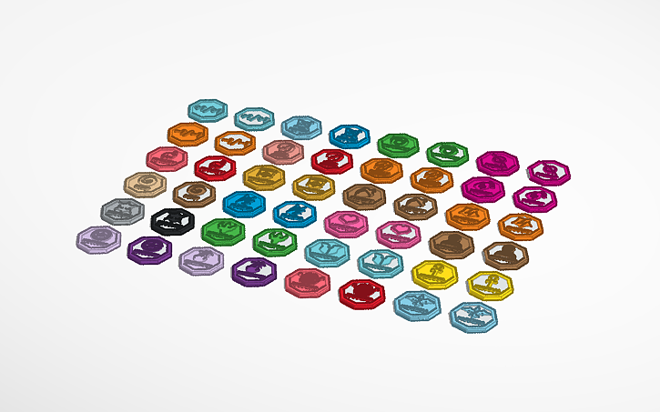 3D design Magic MTG & RPG Tokens Coins (single side) - Tinkercad