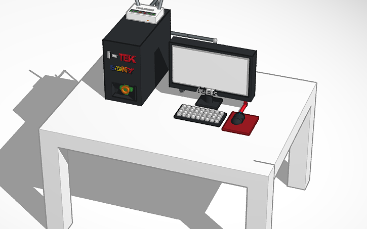 3D design gaming pc - Tinkercad