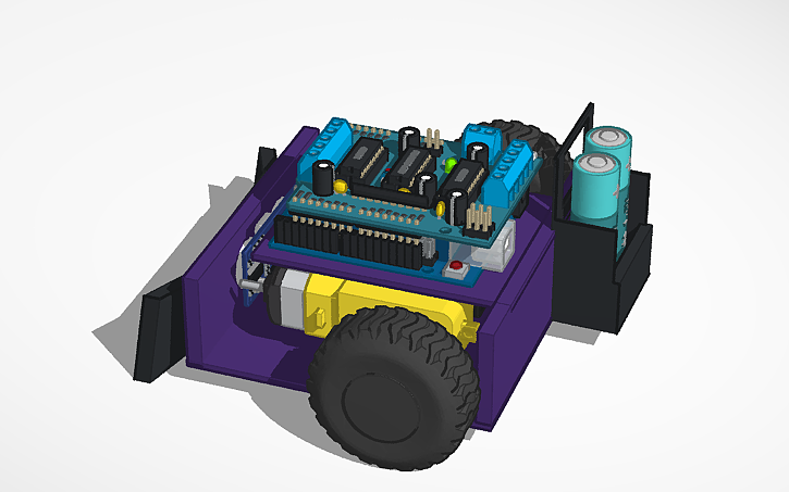 3D design Base del robot - Tinkercad