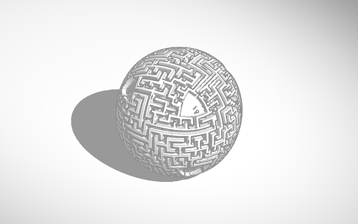 3D design maze ball - Tinkercad