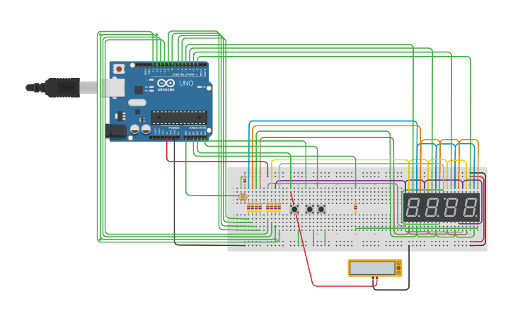 Circuit design Copy of Arduino Digital Clock - Tinkercad
