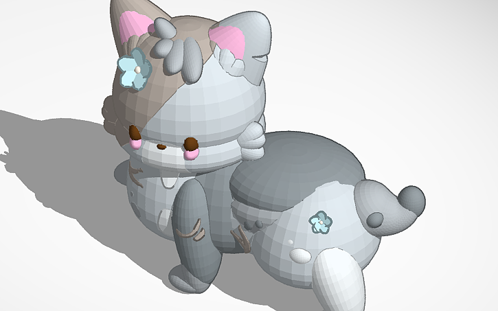 3D design cute cat! - Tinkercad