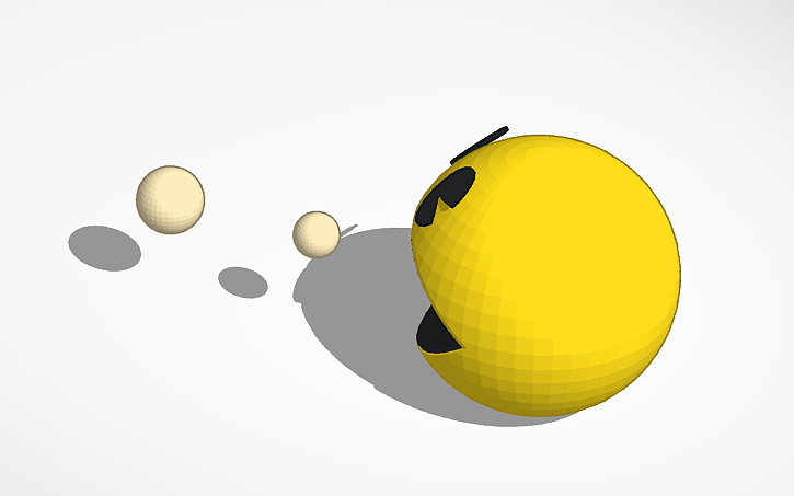 3D design pacman - Tinkercad