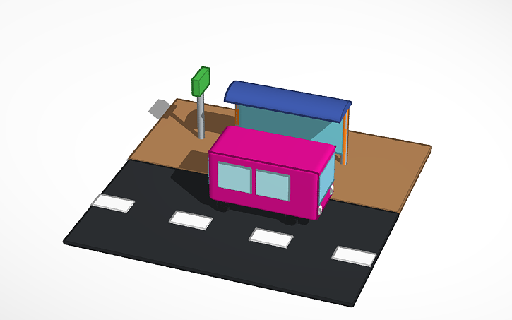 3D design Pinkfong Bus - Tinkercad