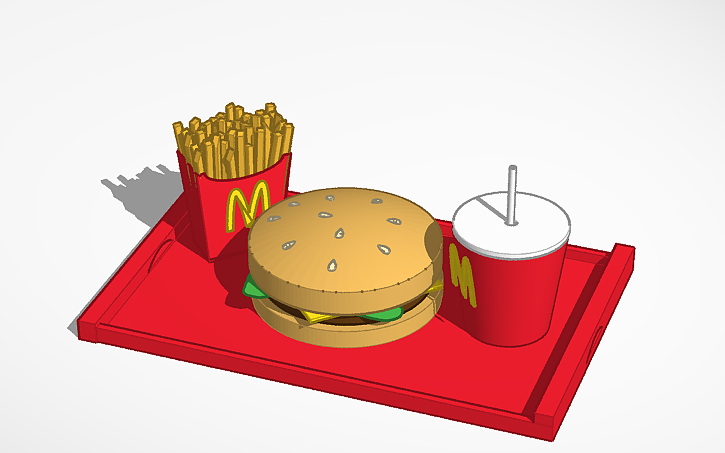 3D design McDonald's burger - Tinkercad